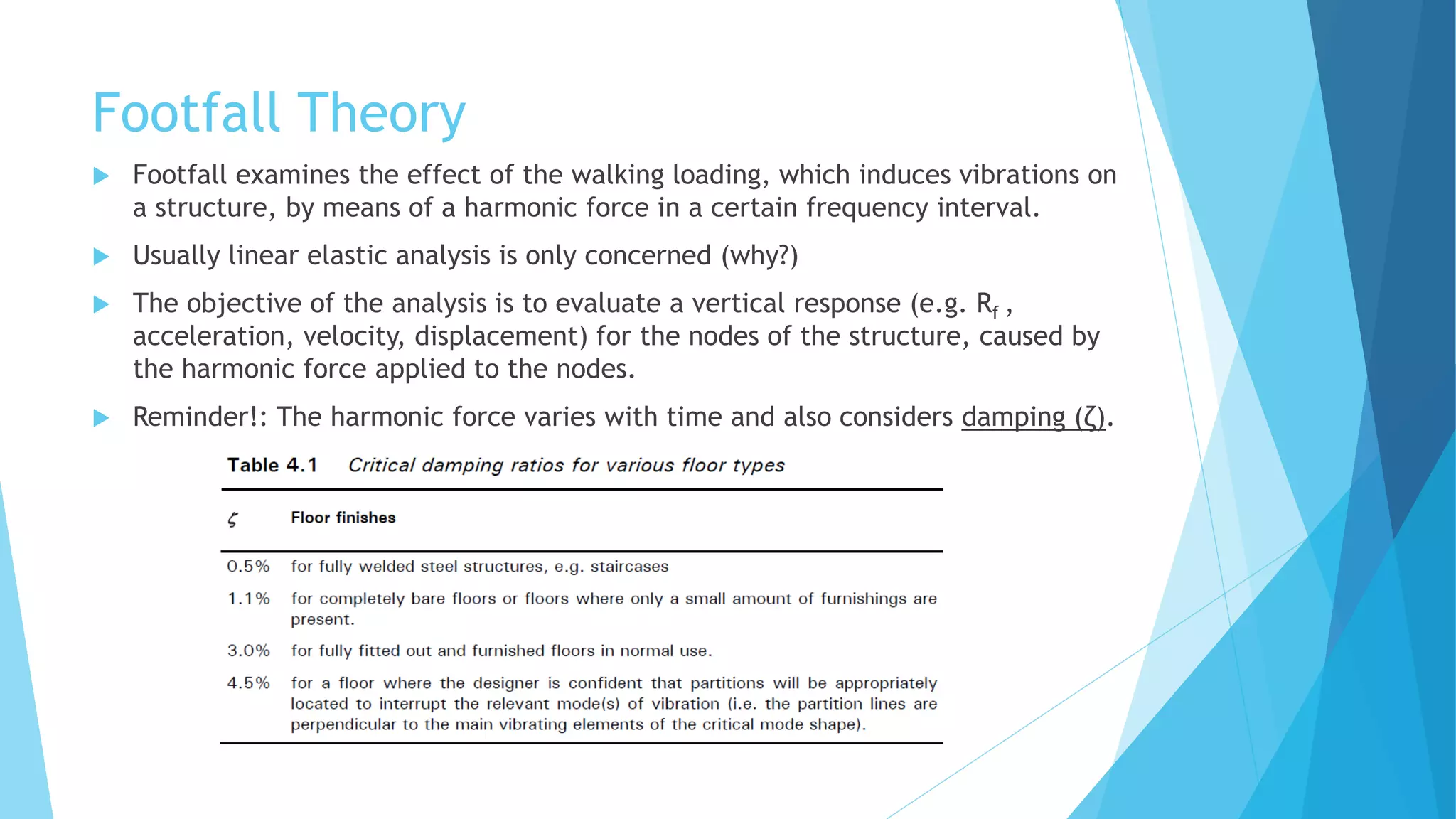 Footfall vibration analysis | PPTX