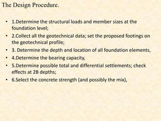 Footing design 10.01.03.054