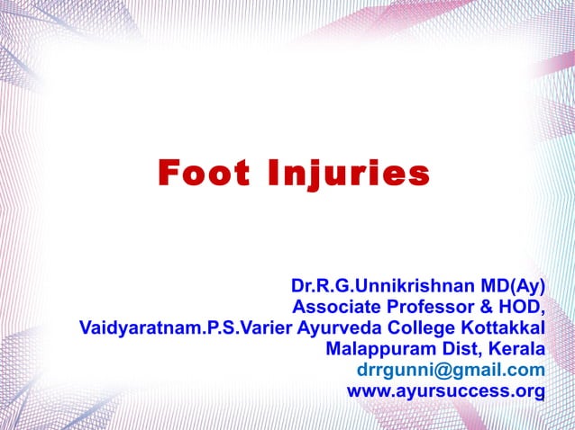 Foot injuries | PPT