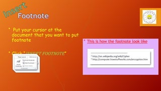 How to use Footnote? | PPT