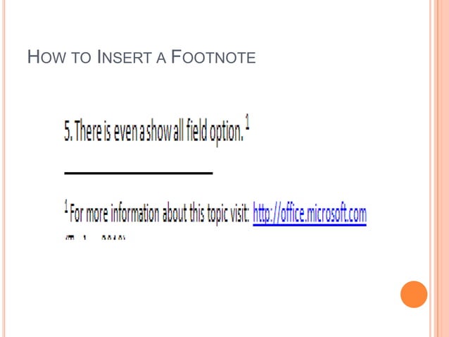 Footnotes, endnotes & citations | PPTX