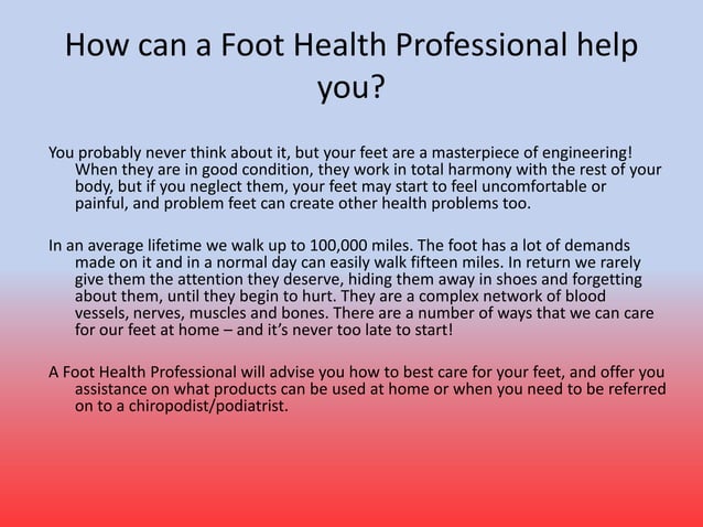 Feet First presentation - May 2012 | PPTX