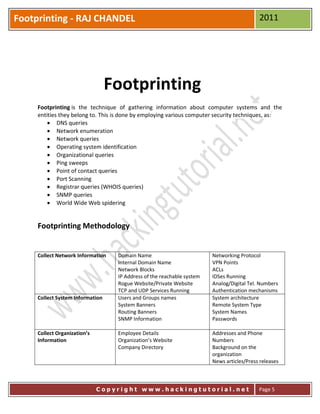 Footprinting | PDF