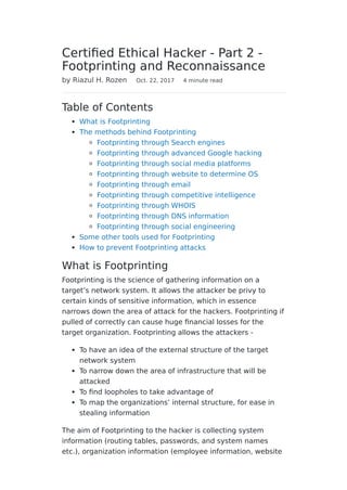 Footprinting | PDF