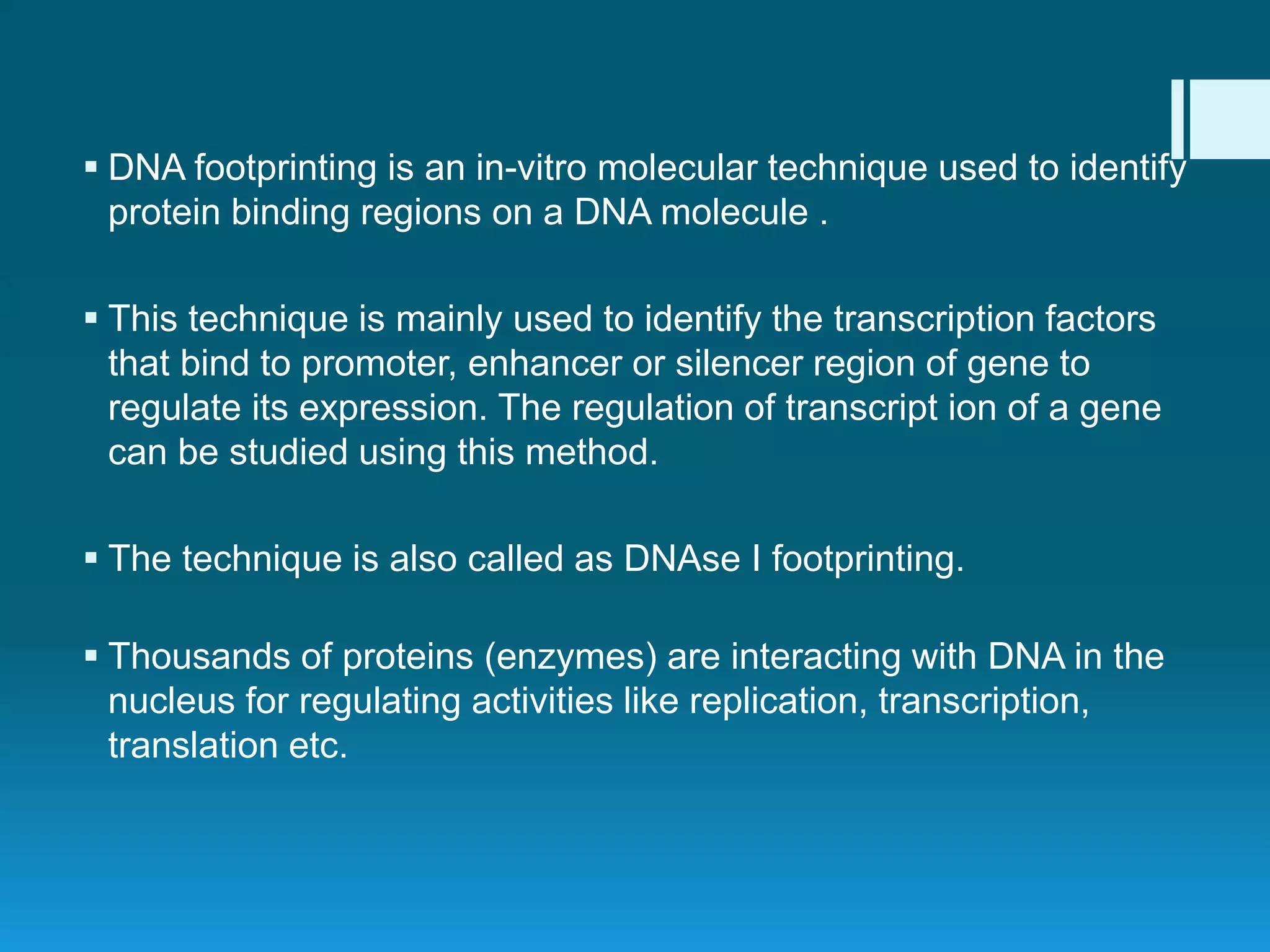 DNA footprinting | PPTX