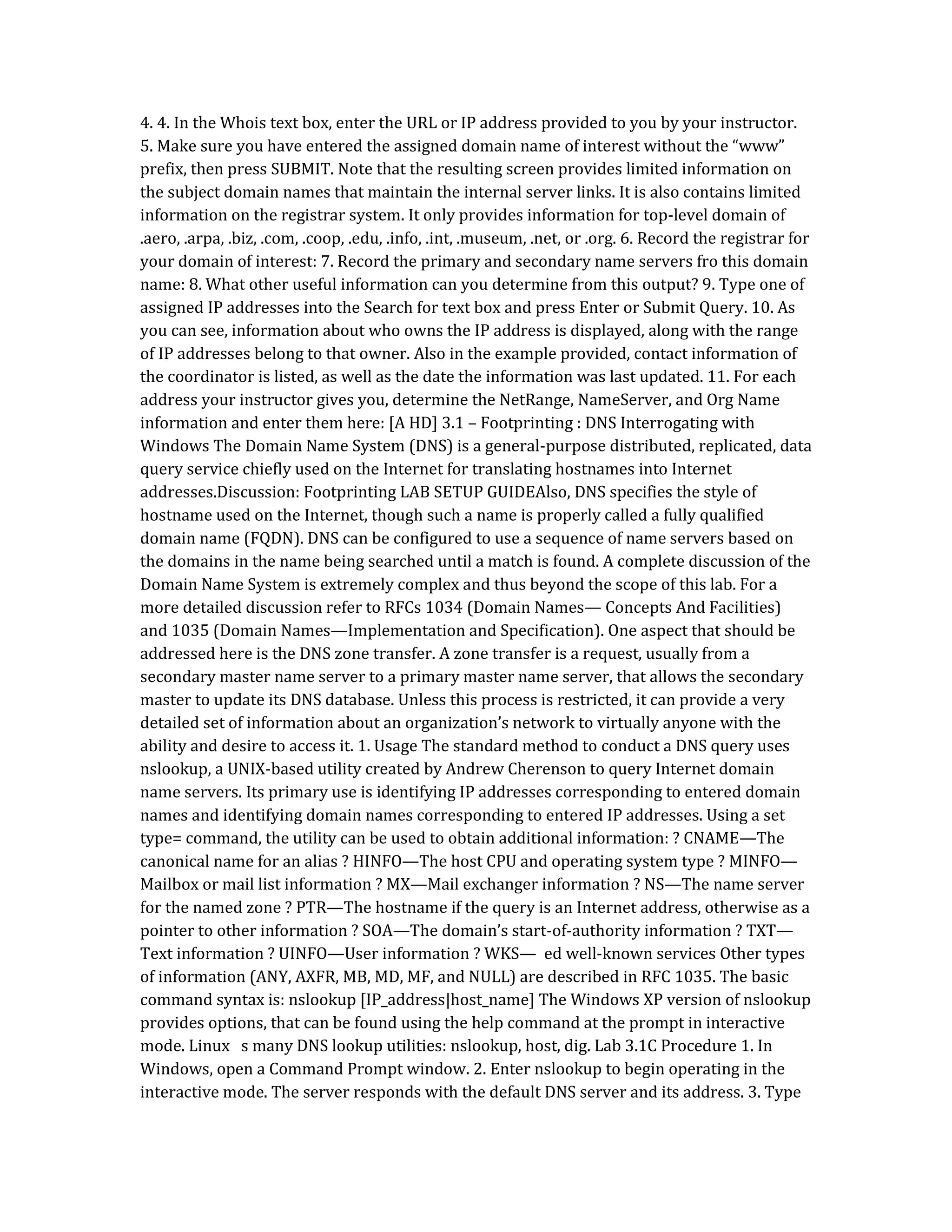 Footprinting LAB SETUP GUIDE.pdf | Computer Networking | Computing