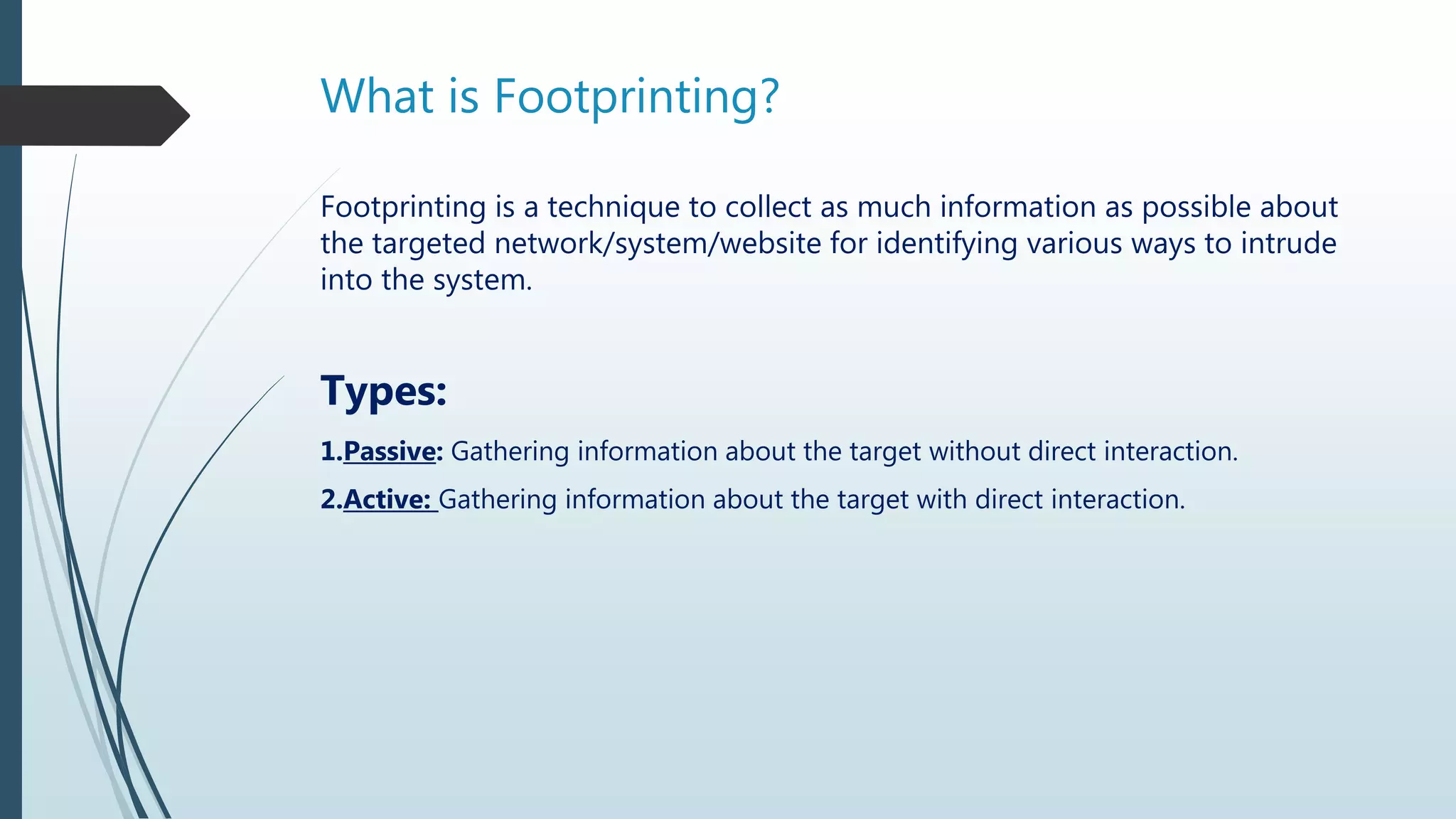 Footprinting and reconnaissance | PPTX