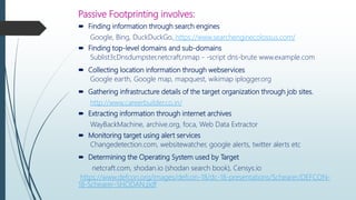 Footprinting and reconnaissance | PPT