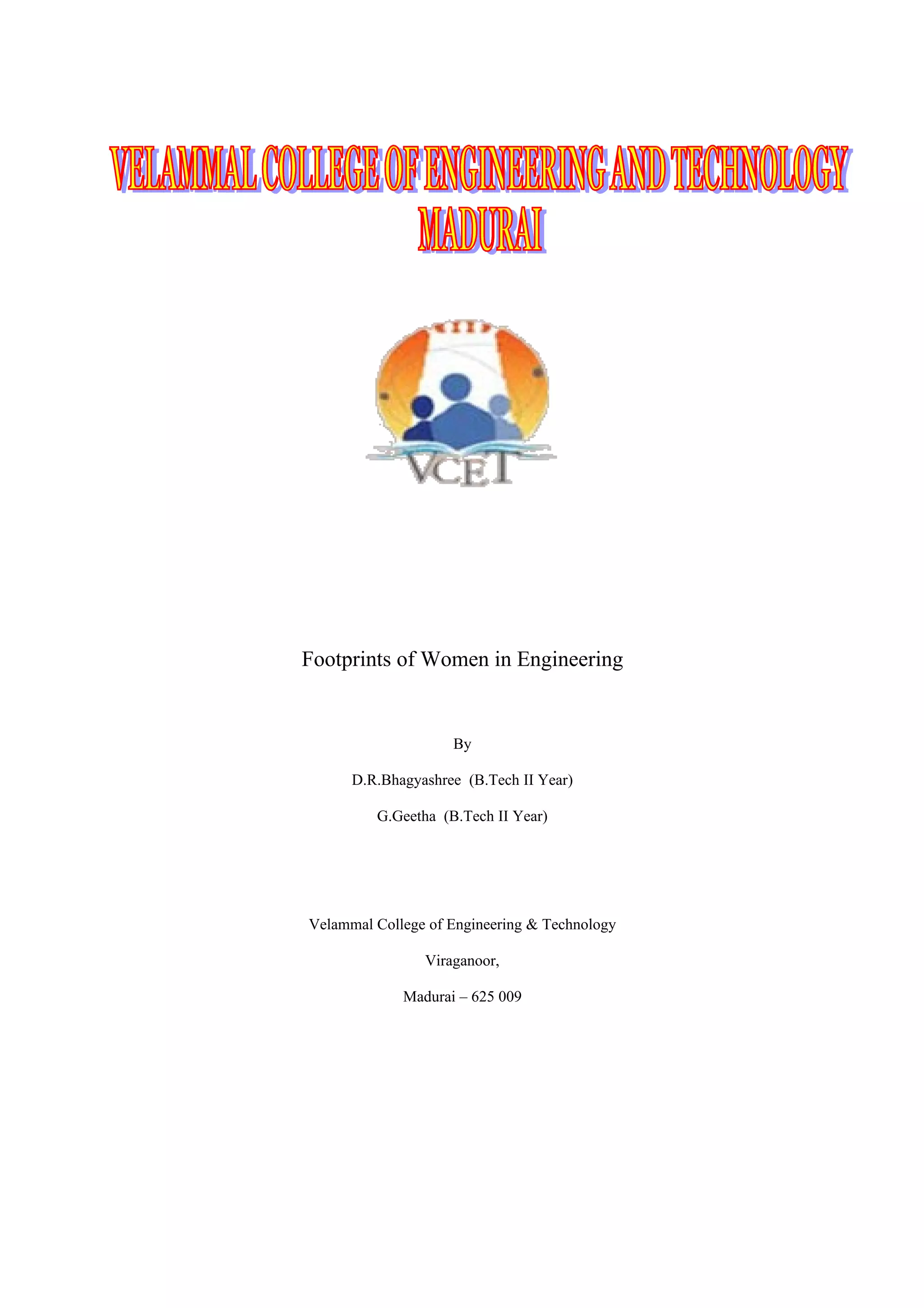 Footprints of women in engineering | PDF