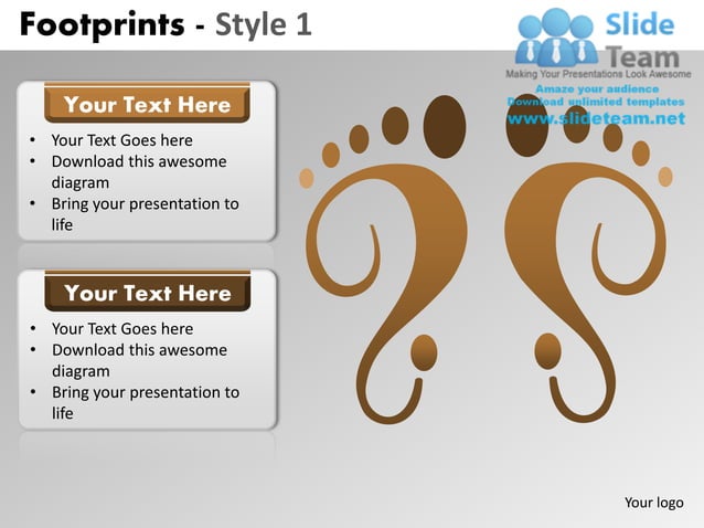 Footprints style 1 powerpoint presentation slides db ppt templates | PPT