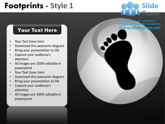 Footprints style 1 powerpoint presentation slides db ppt templates | PPT
