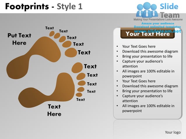 Footprints style 1 powerpoint presentation slides db ppt templates | PPT