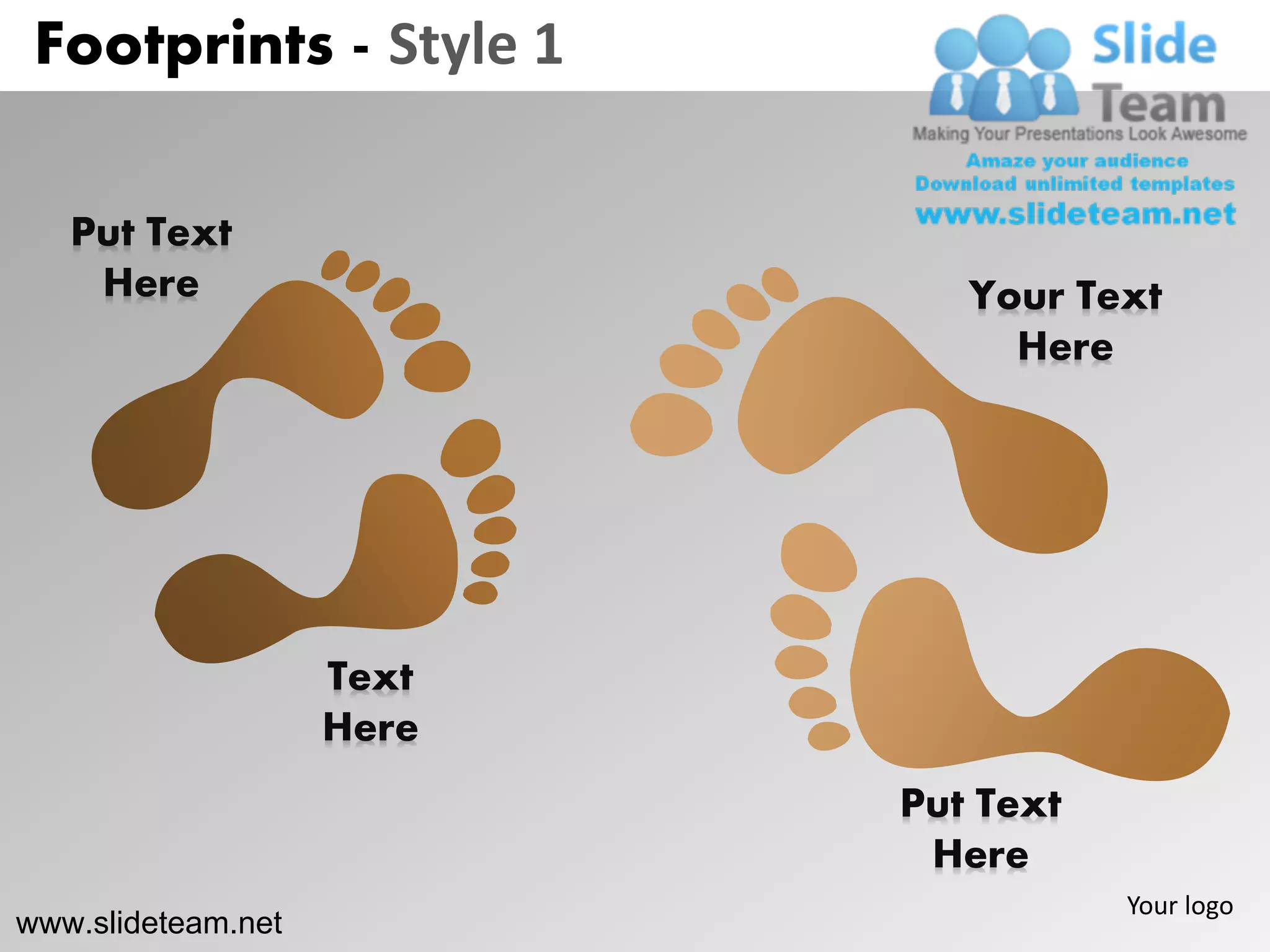 Footprints style design 1 powerpoint ppt templates. | PDF | Computer ...