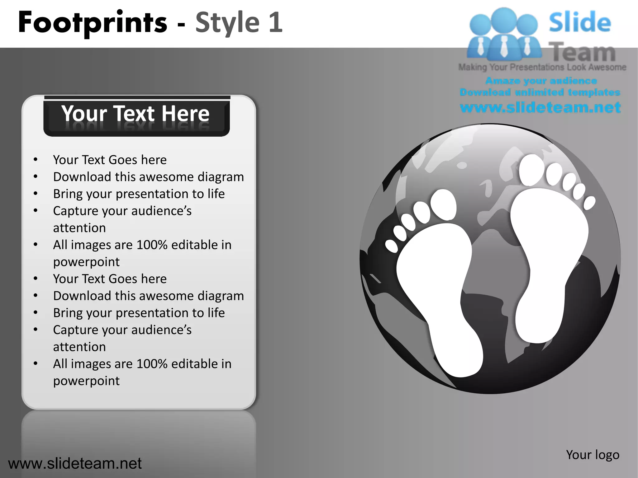 Footprints style design 1 powerpoint ppt templates. | PDF | Computer ...