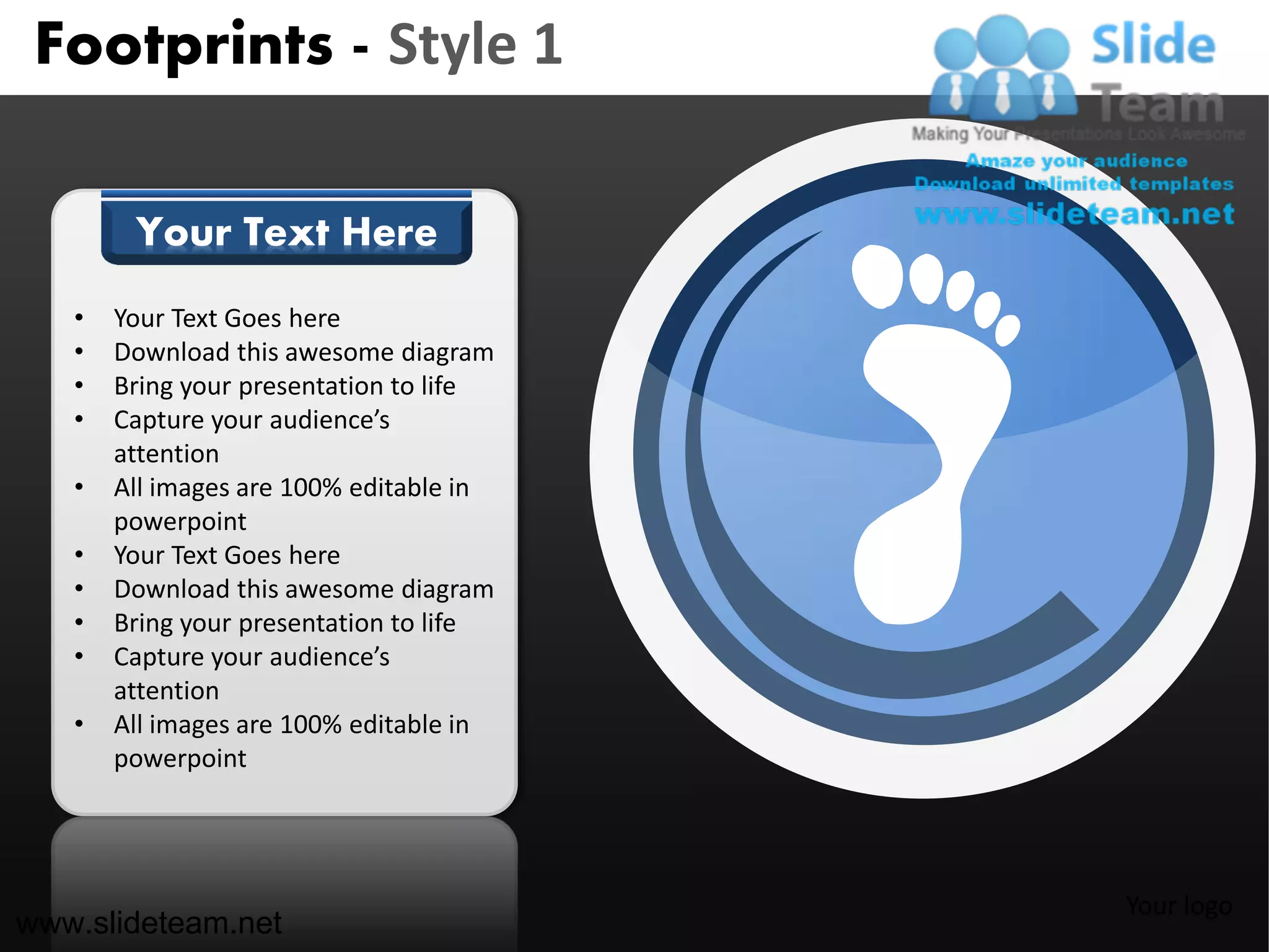 Footprints style design 1 powerpoint ppt templates. | PDF | Computer ...