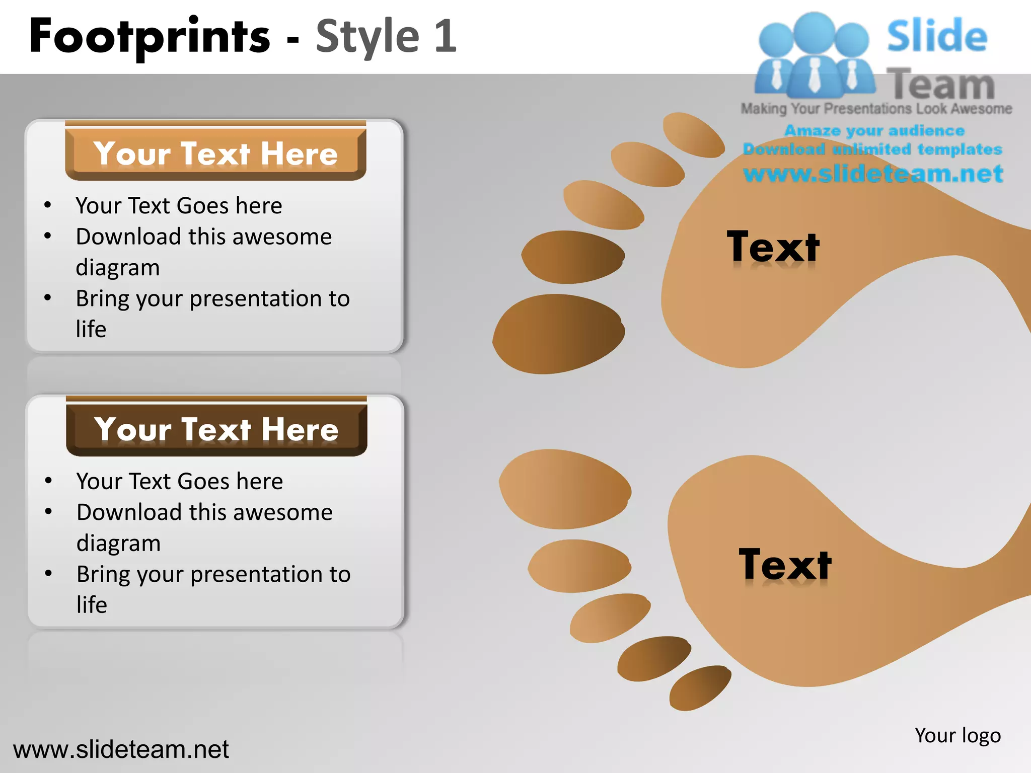 Footprints style design 1 powerpoint ppt templates. | PDF | Computer ...