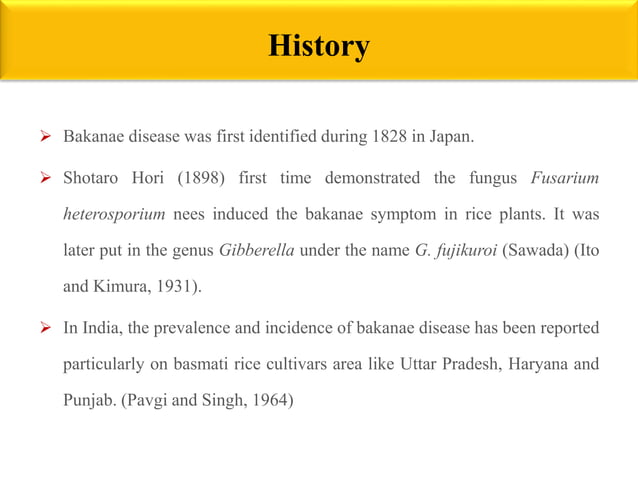 Foot rot or bakanae disease of rice | PPTX