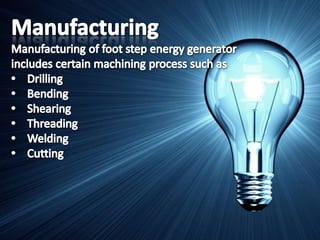 Footstep energy generator | PPTX
