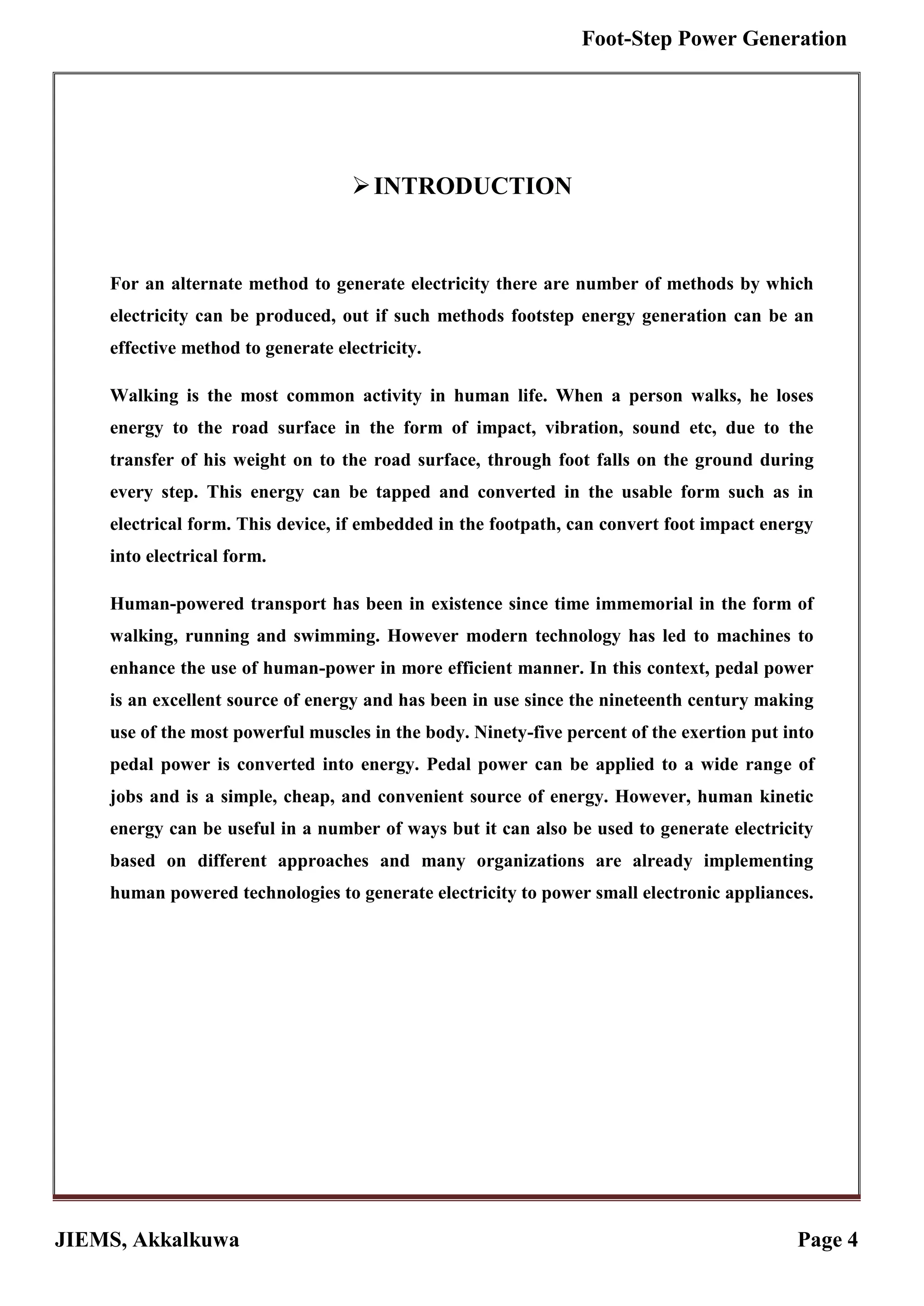 Foot step power generation(REPORT) ..pdf