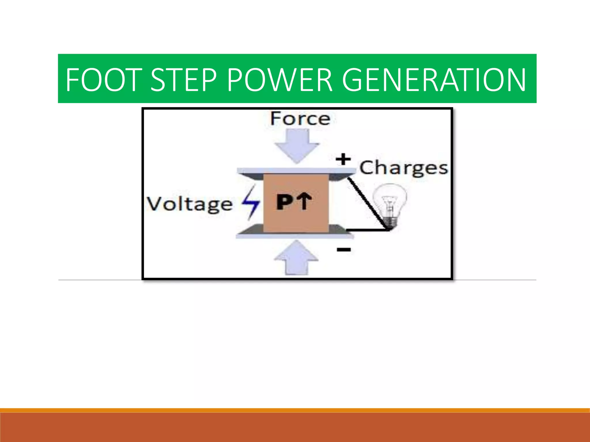 Foot step power generation,free energy,electrical energy | PPTX
