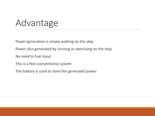 Foot step power generation,free energy,electrical energy | PPT