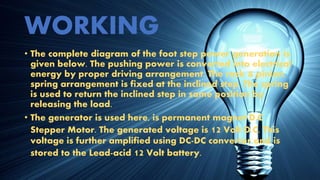 Footstep power generation system | PPTX