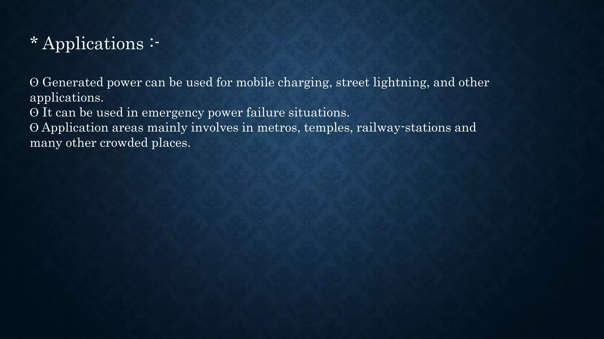 Footstep power generation system | PPTX