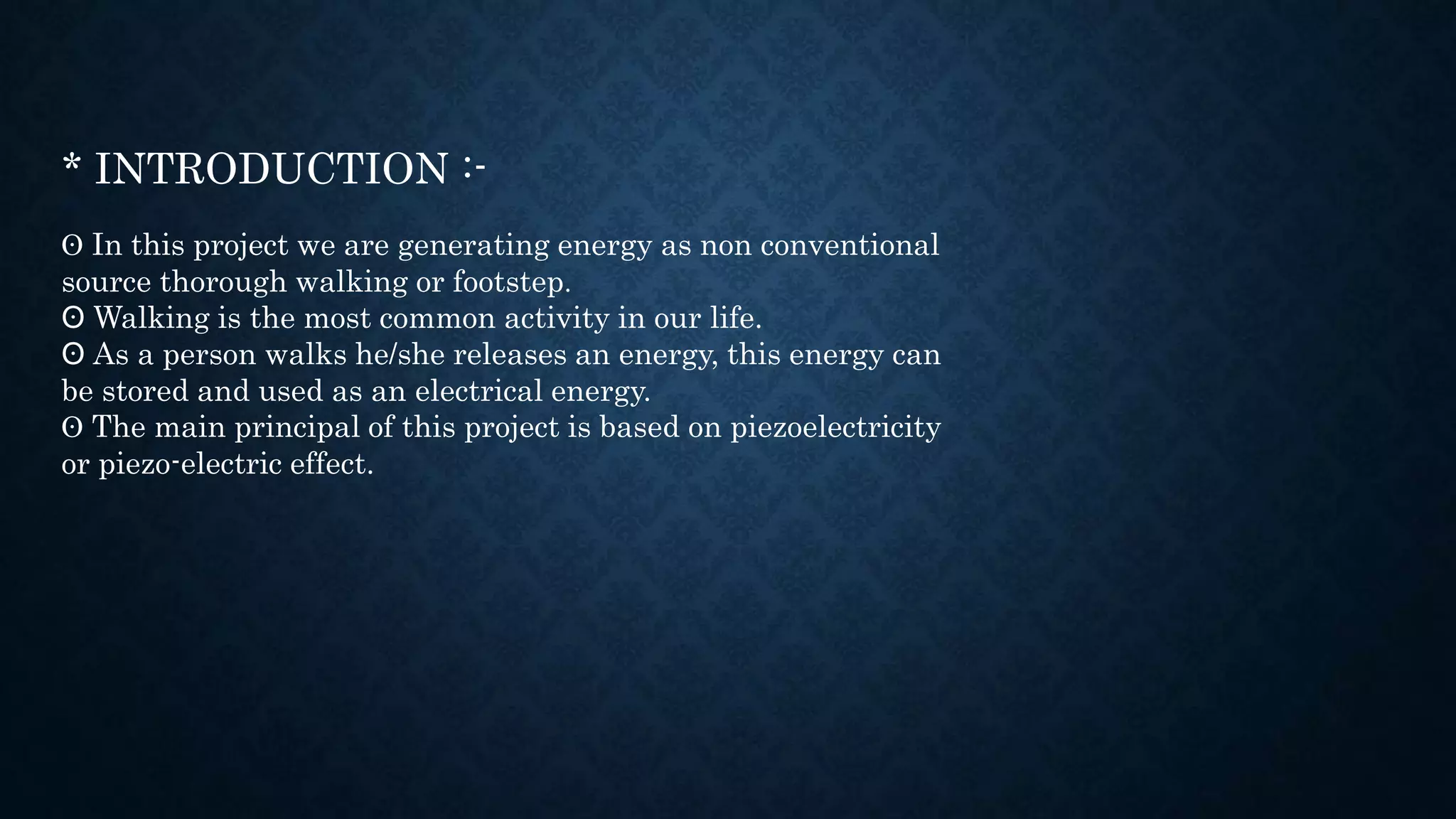 Footstep power generation system | PPTX