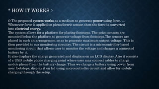Footstep power generation system | PPTX