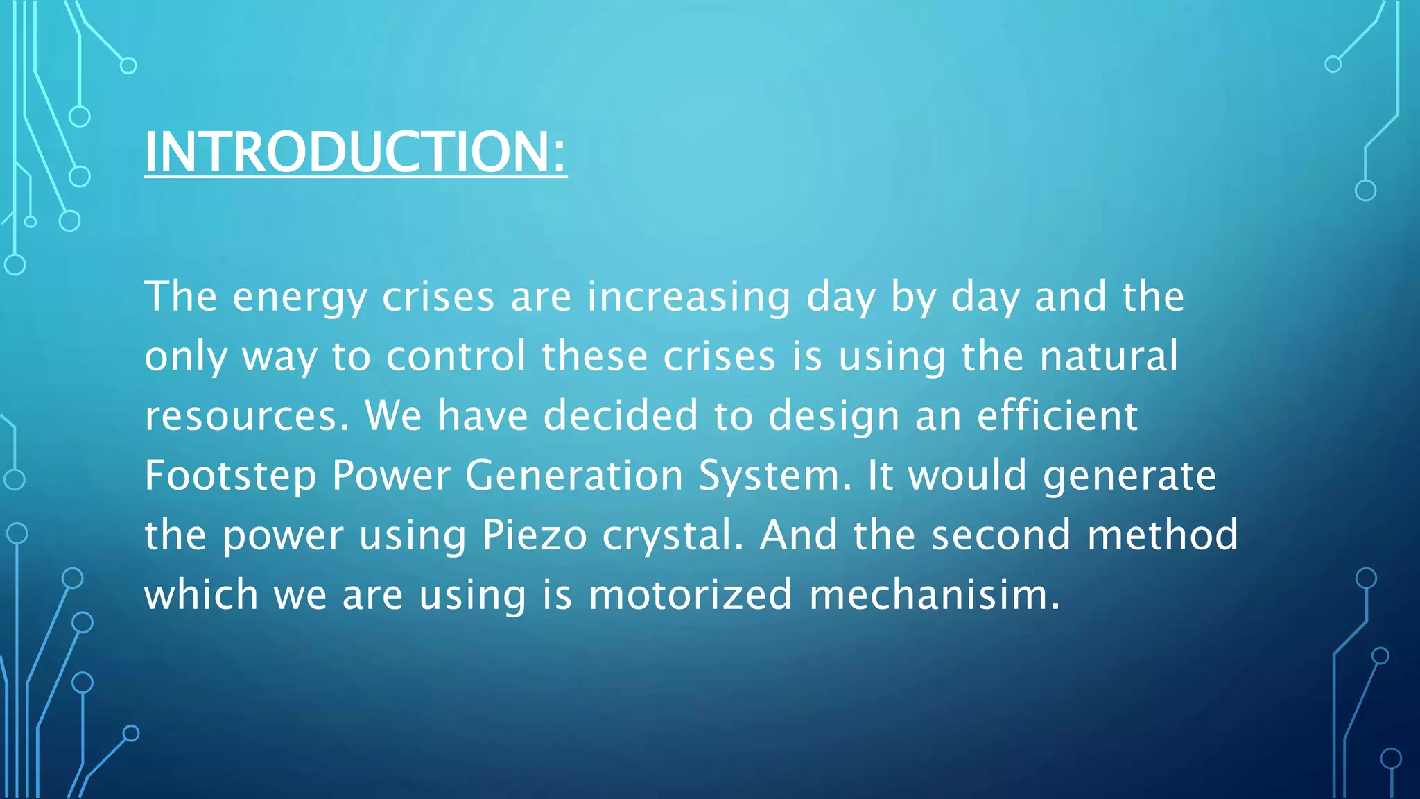 Foot step power generation system | PPT