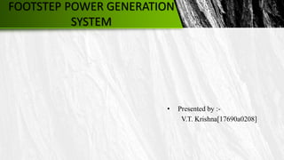 Footsteppowergenerationsystem | PDF