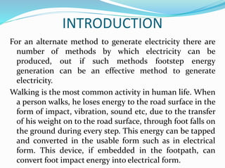 Foot step energy generator | PPT