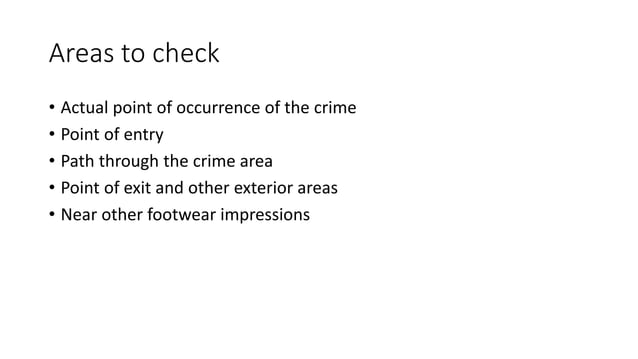 Forensic analysis of Footwear Impression Evidence pptx. | PPTX | Style ...