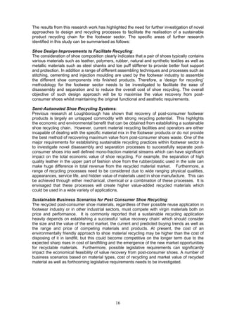 Footwear recycling position paper | PDF