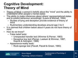 Cognitive Develepment - Fundamentals of Psychology 2 - Lecture 2 | PPT
