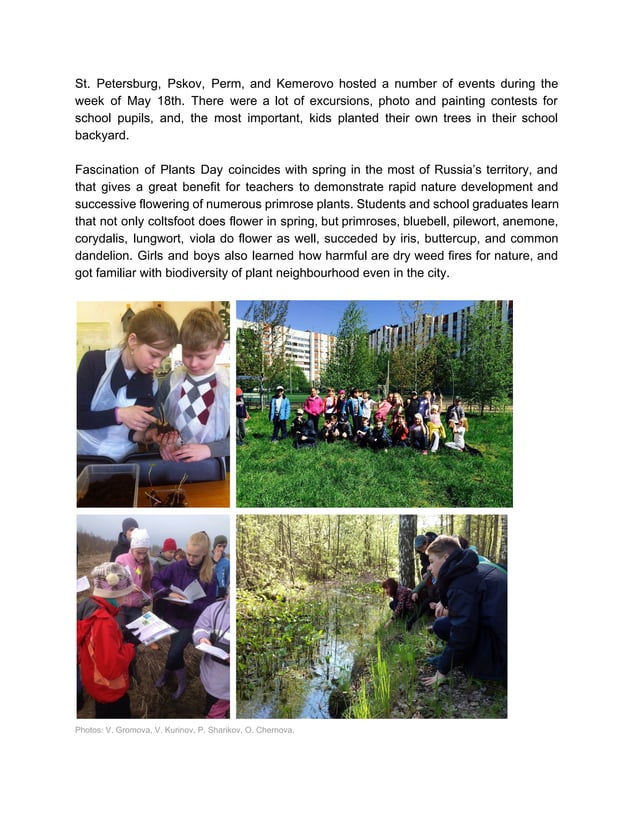 Fascination of Plants Day 2015 Russia Success Story | PDF | Gardening | Home & Garden