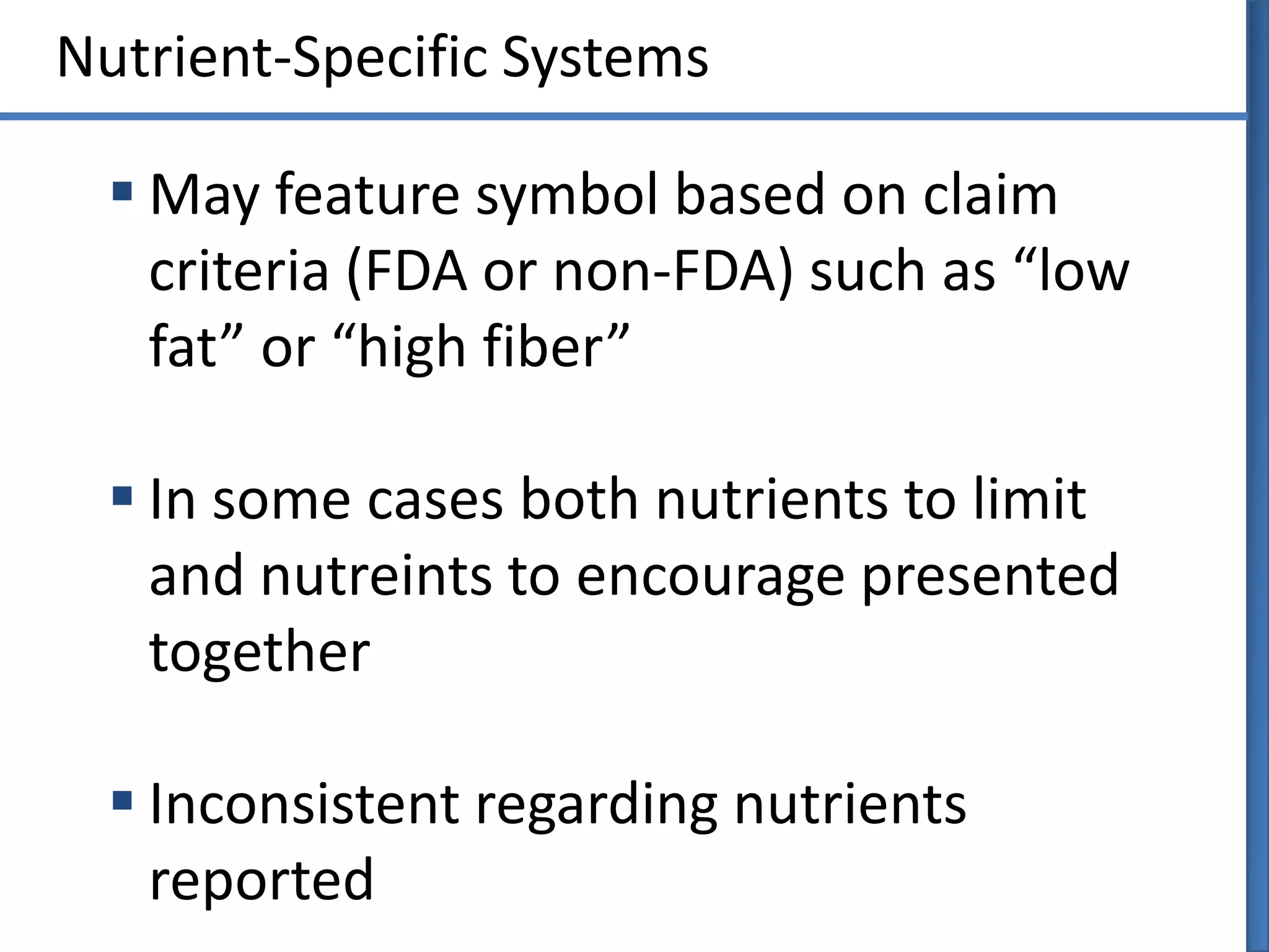 FOP Nutrition Rating Systems and Symbols_2013 | PDF