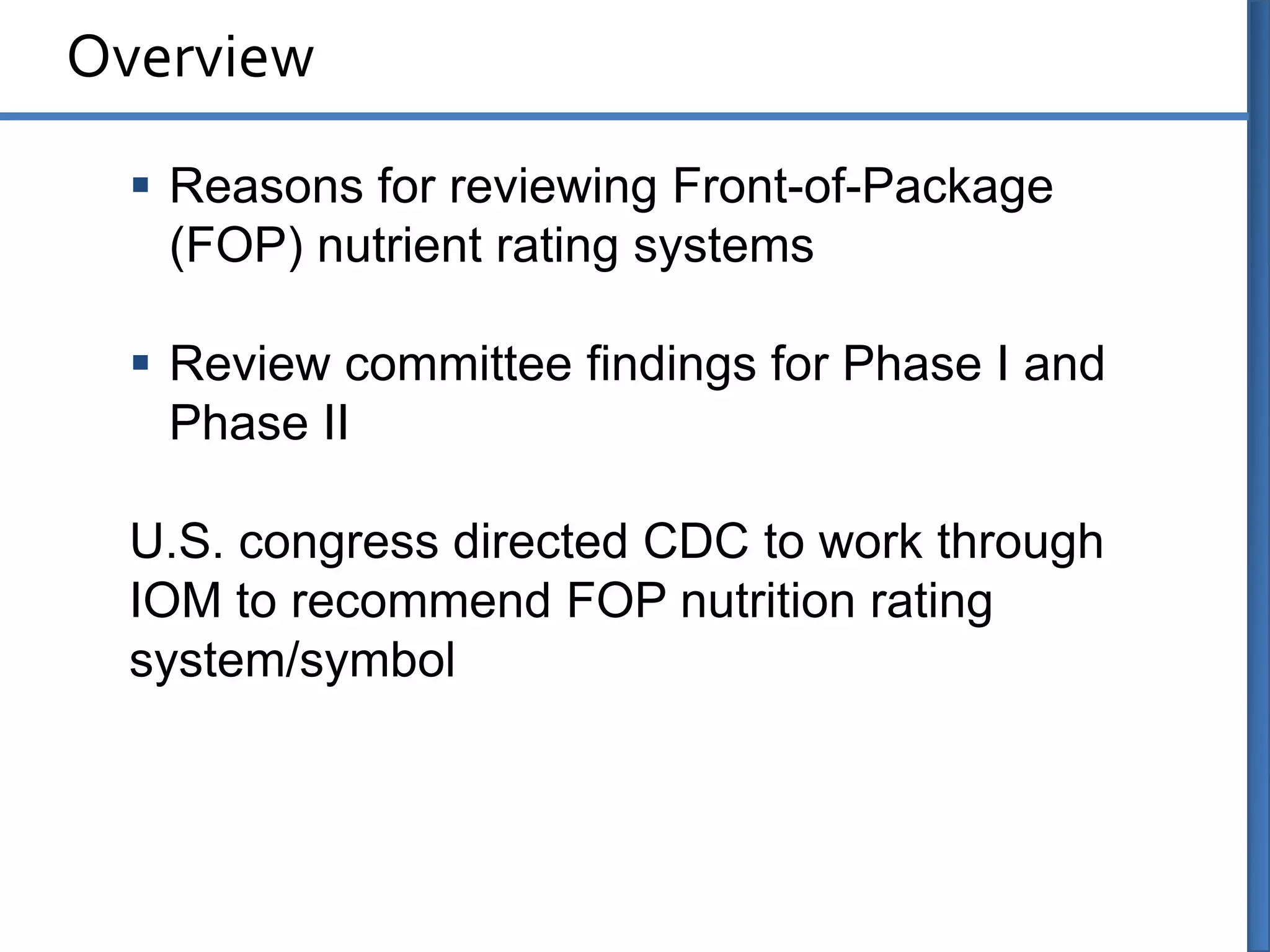 FOP Nutrition Rating Systems and Symbols_2013 | PDF