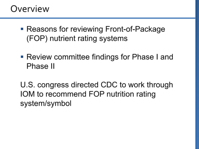 FOP Nutrition Rating Systems and Symbols_2013 | PPT