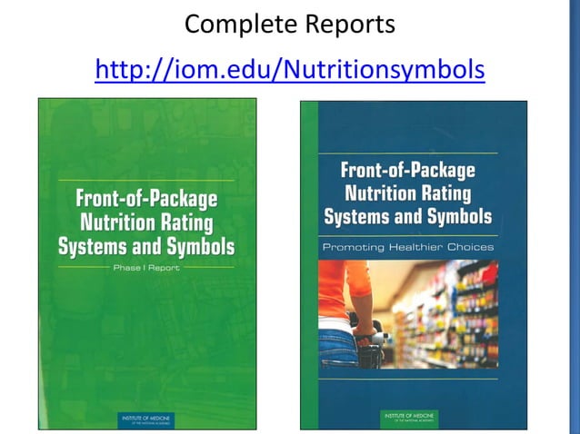 FOP Nutrition Rating Systems and Symbols_2013 | PPT