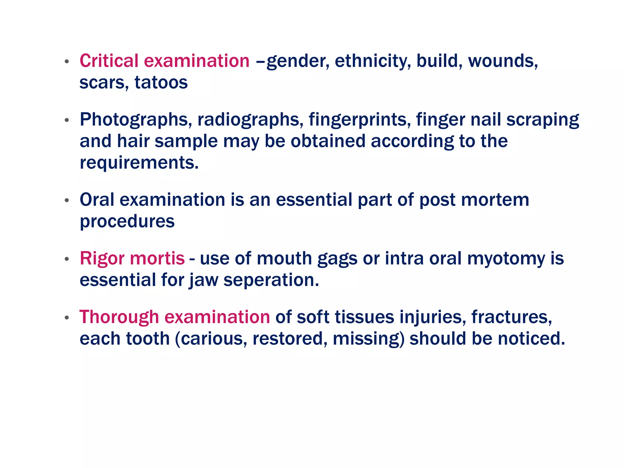 FORENSIC ODONTOLOGY ppt | PPTX | Oral care | Personal Care