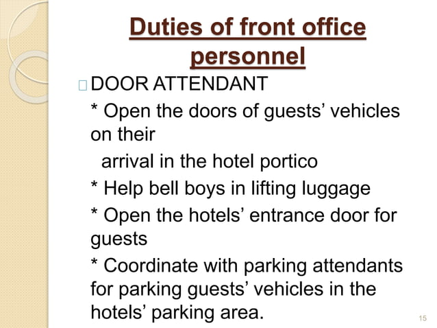 INTRODUCTION TO FRONT OFFICE | PPTX