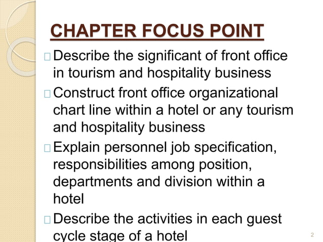 INTRODUCTION TO FRONT OFFICE | PPTX