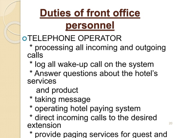 INTRODUCTION TO FRONT OFFICE | PPTX