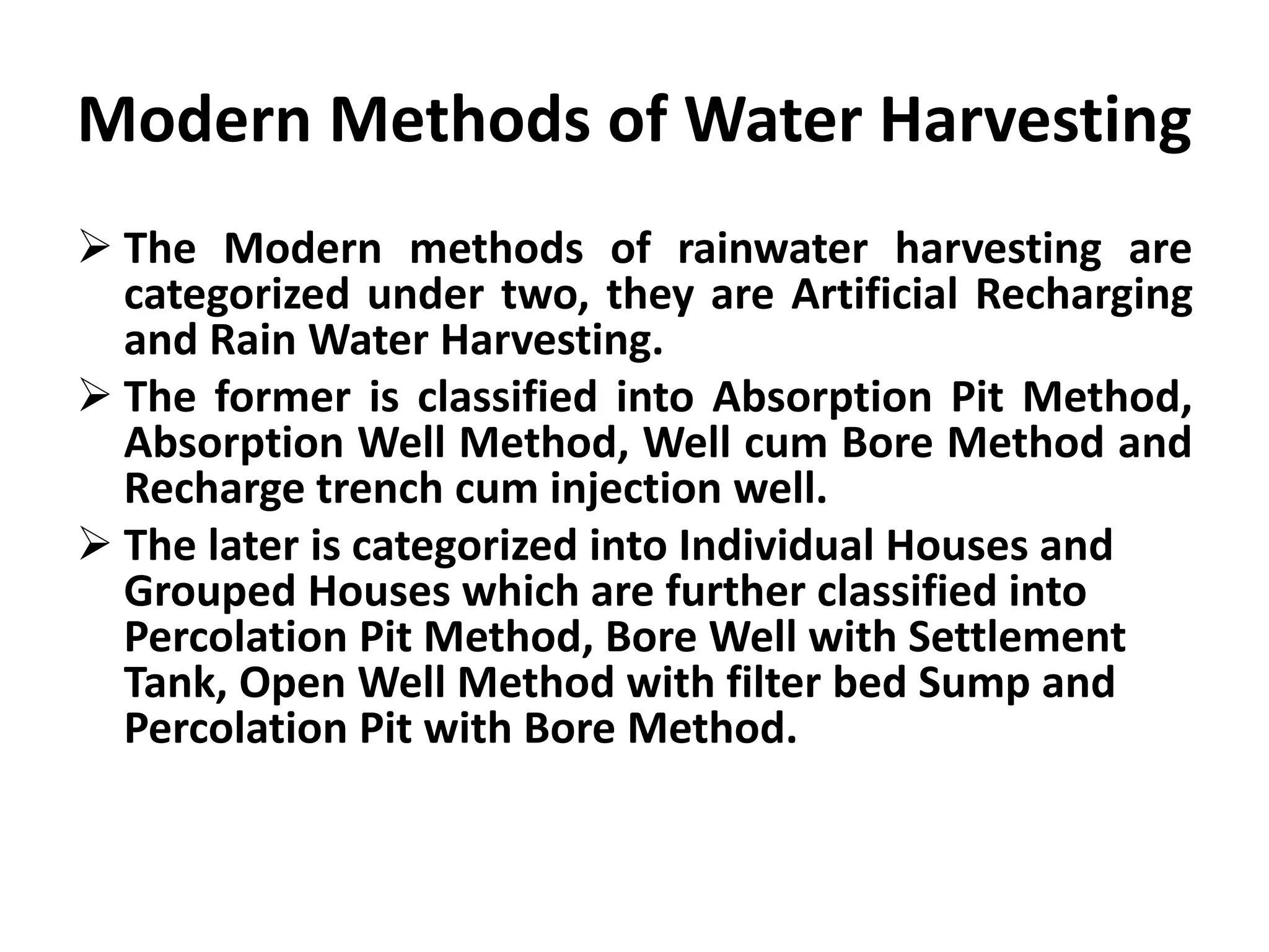 Methods of Water harvesting | PPTX