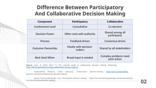 participatory and collaborative making decision | PPTX