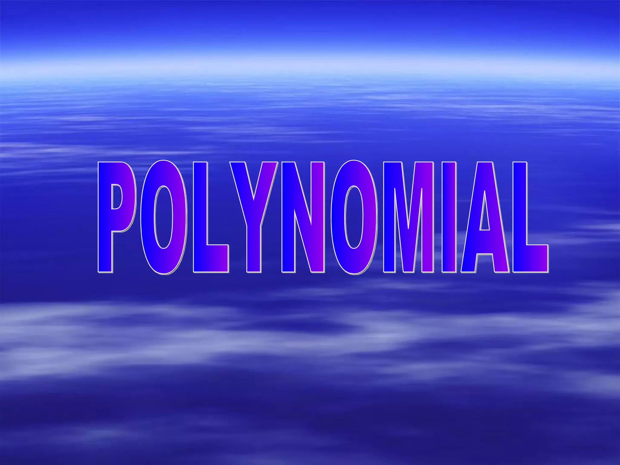 polynomial | PPT