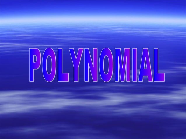 polynomial | PPT