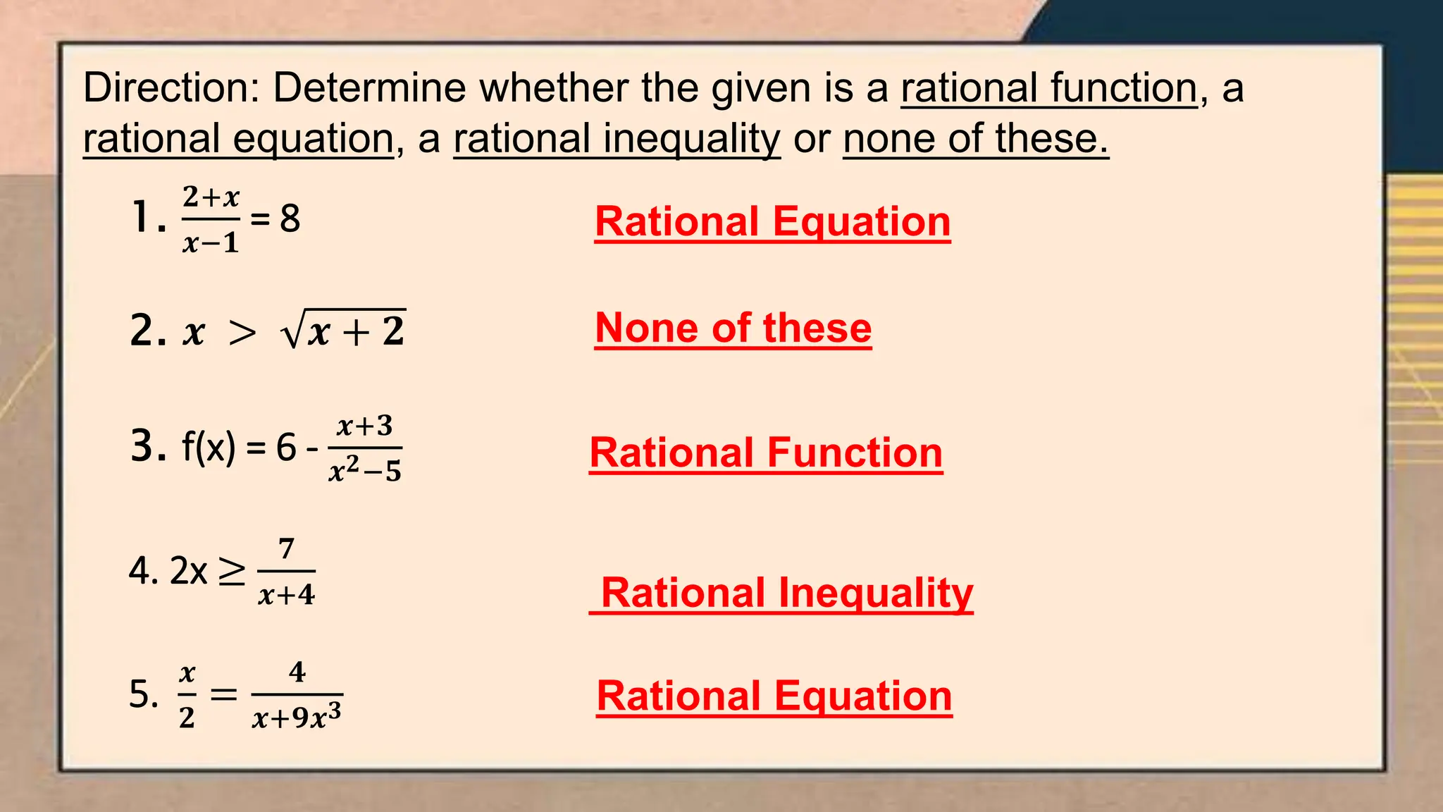 General Mathematics Rational Function Equation Inequality Pptx Computing Technology And Computing
