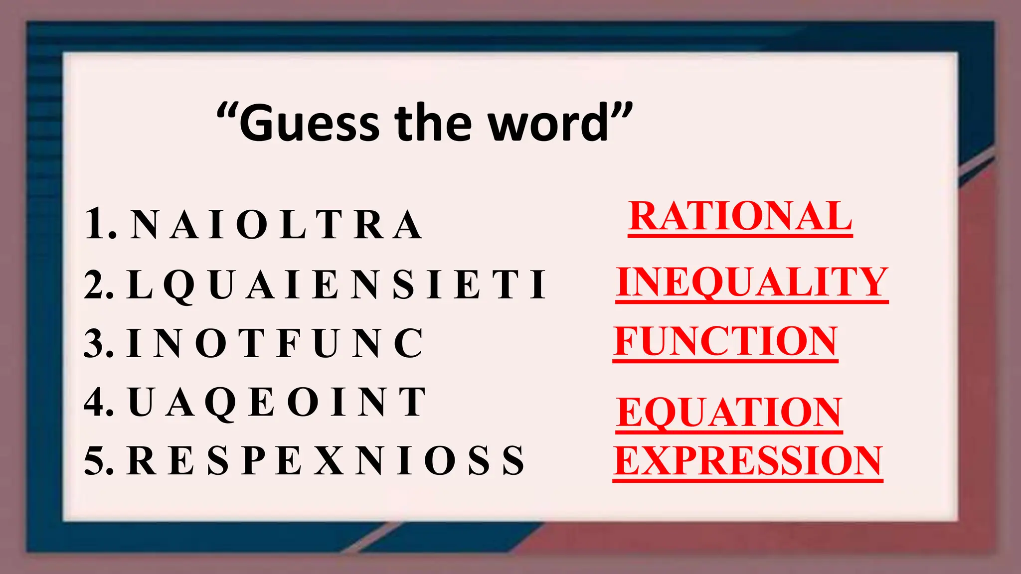 GENERAL MATHEMATICS(rational function,equation,inequality).pptx ...